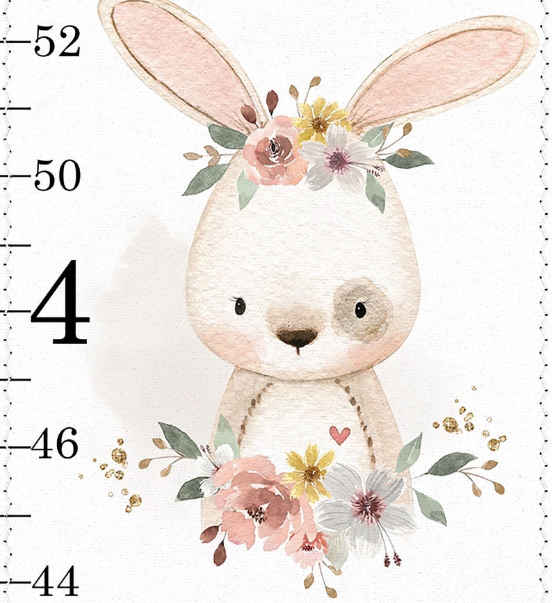 Woodland Growth Chart Vintage Flowers Roses Growth Chart - Etsy