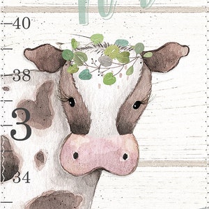 Farm Animals Growth Chart, Height Chart Ruler, Farm Nursery Decor ...