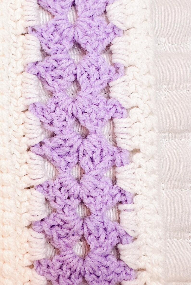 Purple Crochet Baby Blanket, Baby Shower Gift, Handmade Newborn Car ...