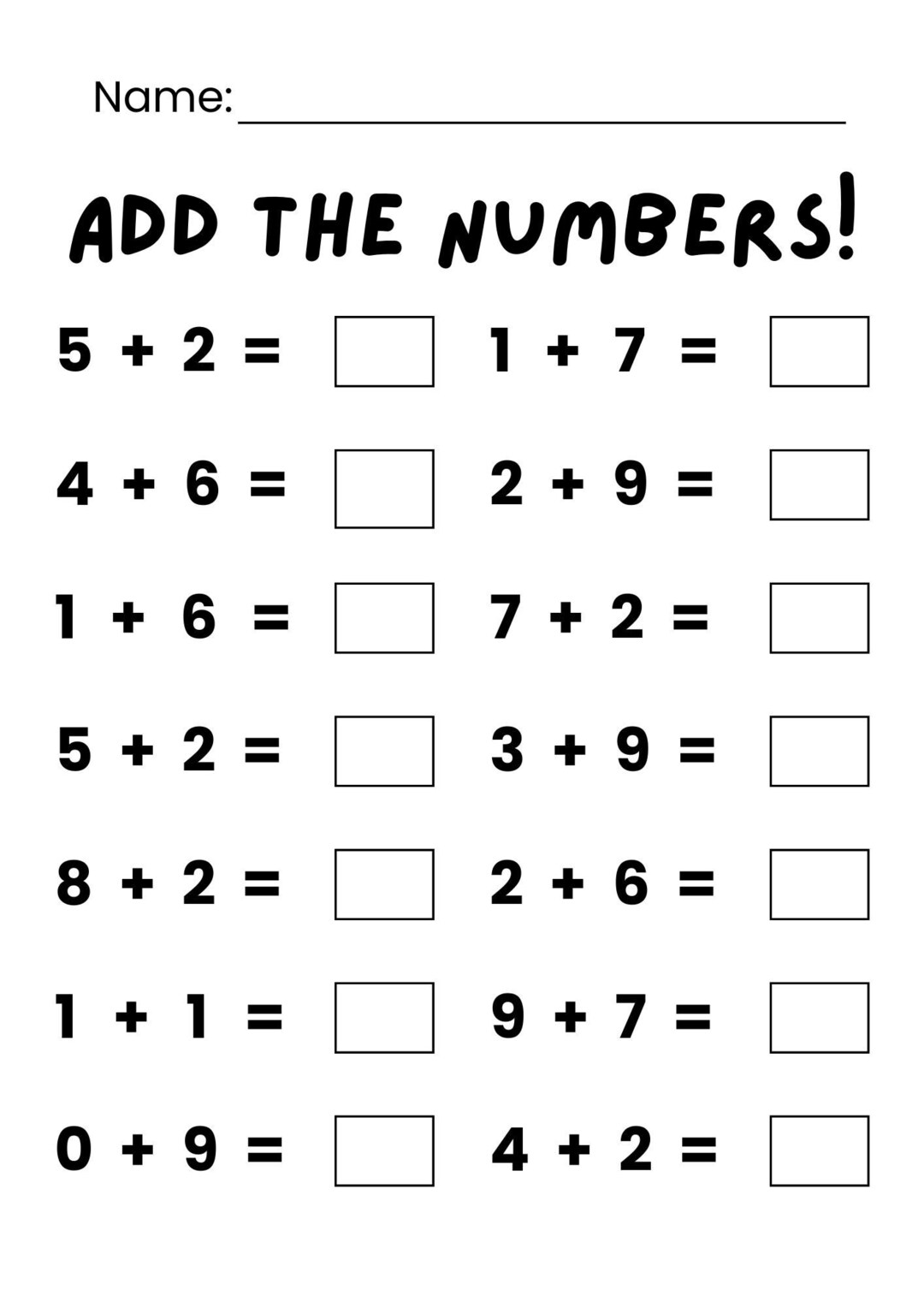 10 Addition Worksheets Fill in the Blanks, Printable Math Worksheets ...