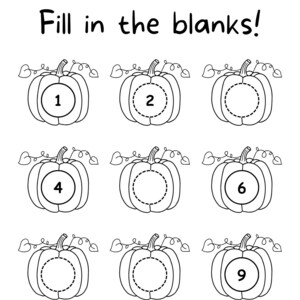 Number Pattern Worksheets: Fill in the Blanks, Kindergarten & 1st Grade ...