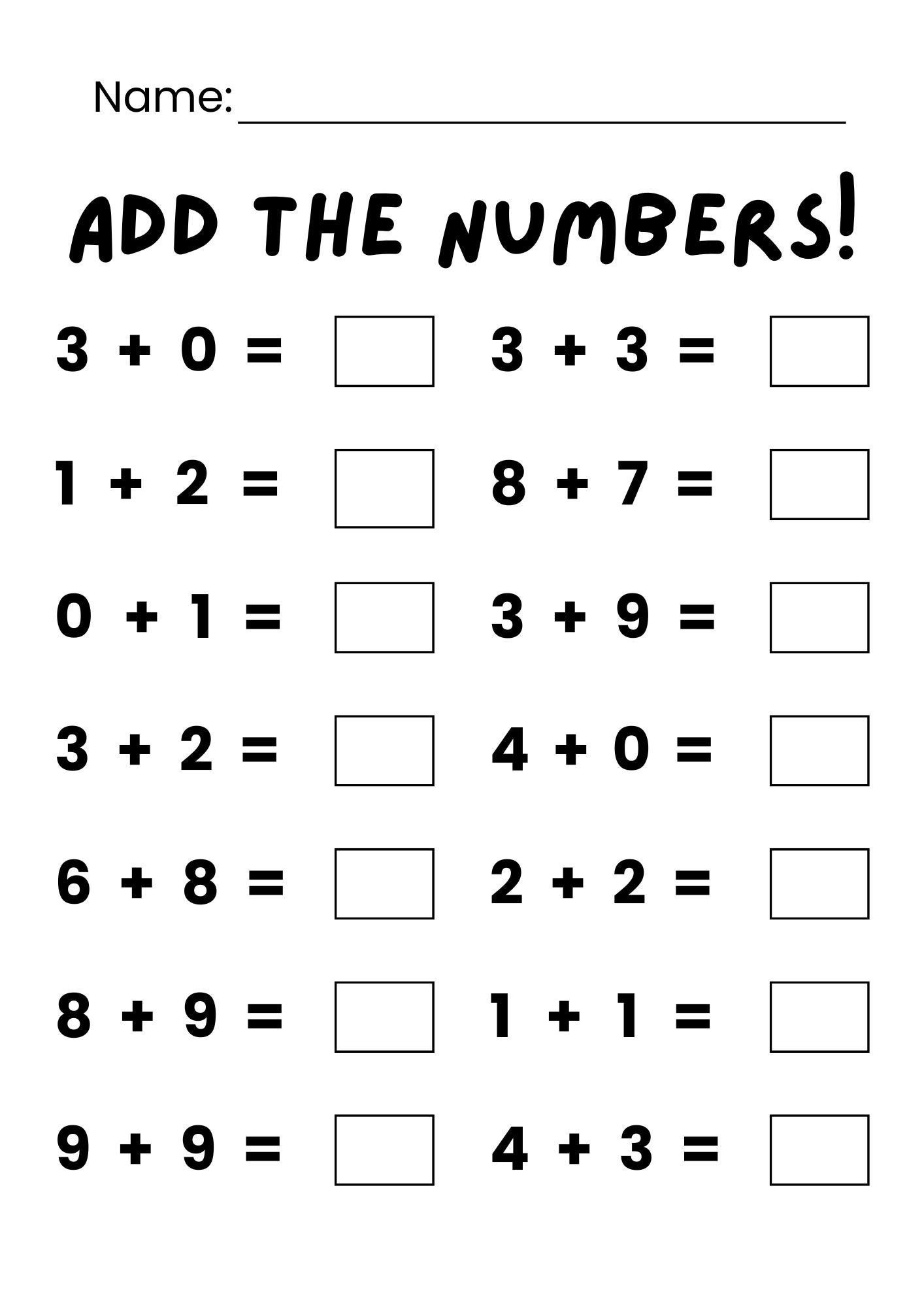10 Addition Worksheets Fill in the Blanks, Printable Math Worksheets ...