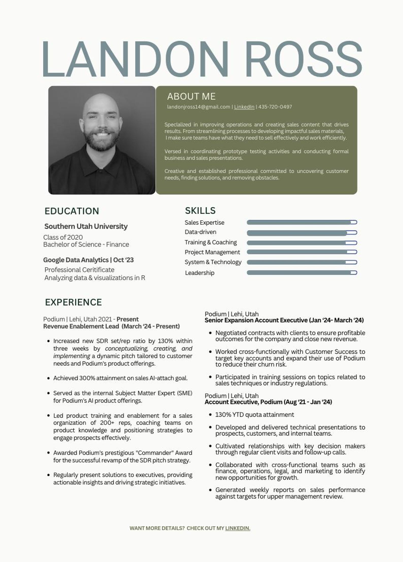 Custom Modern Resume | Stand Out in the Job Market | Editable ...