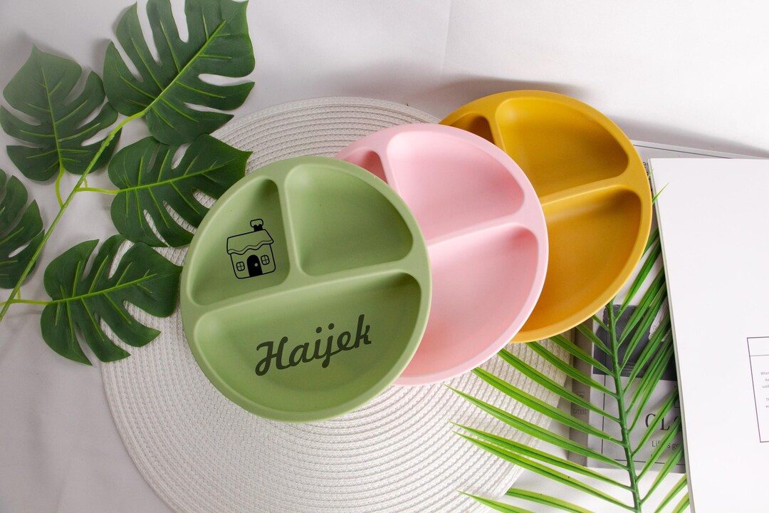 Personalized Baby Dinner Plate,custom Named Silicone Dinner Plates for ...