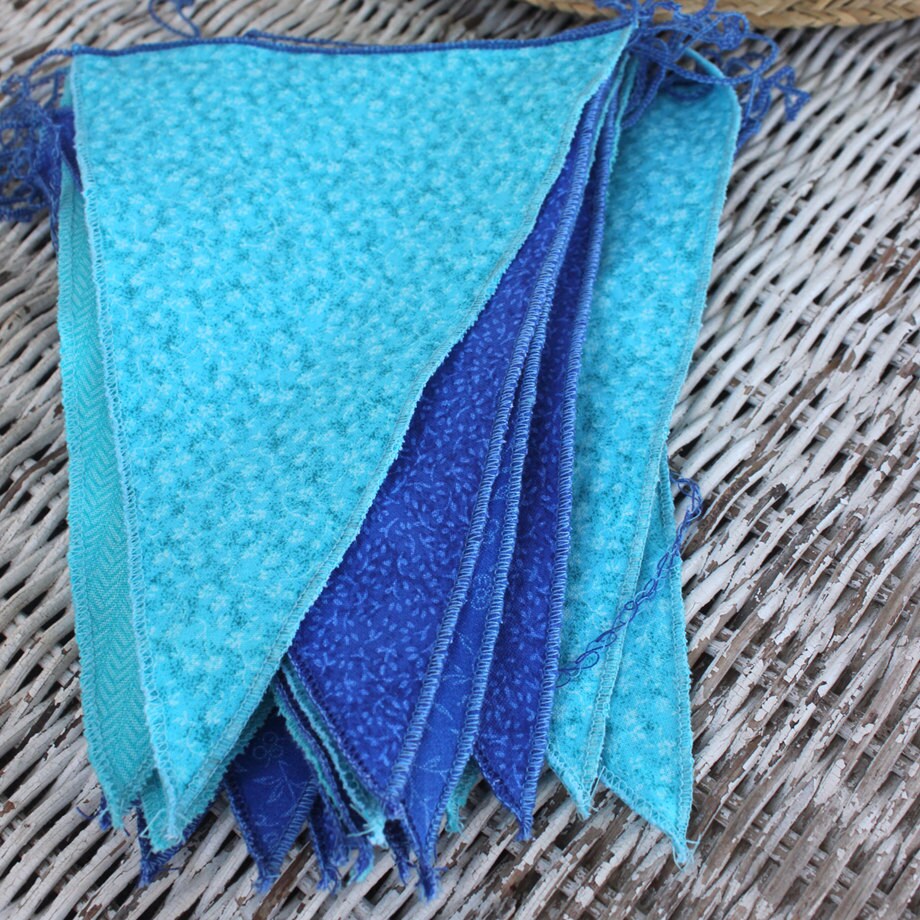 24 Blue and Turquoise Flags - Etsy Sweden