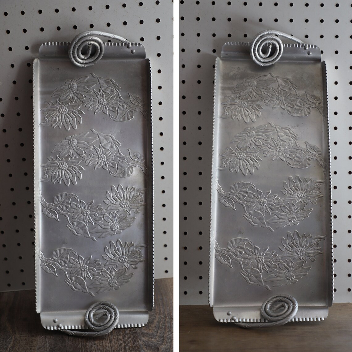 Hammered Aluminum Daisy Tray - Etsy