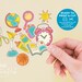 School Supplies Clipart Sticker Set, PNG Files, Ruler, Pencils, Cute ...