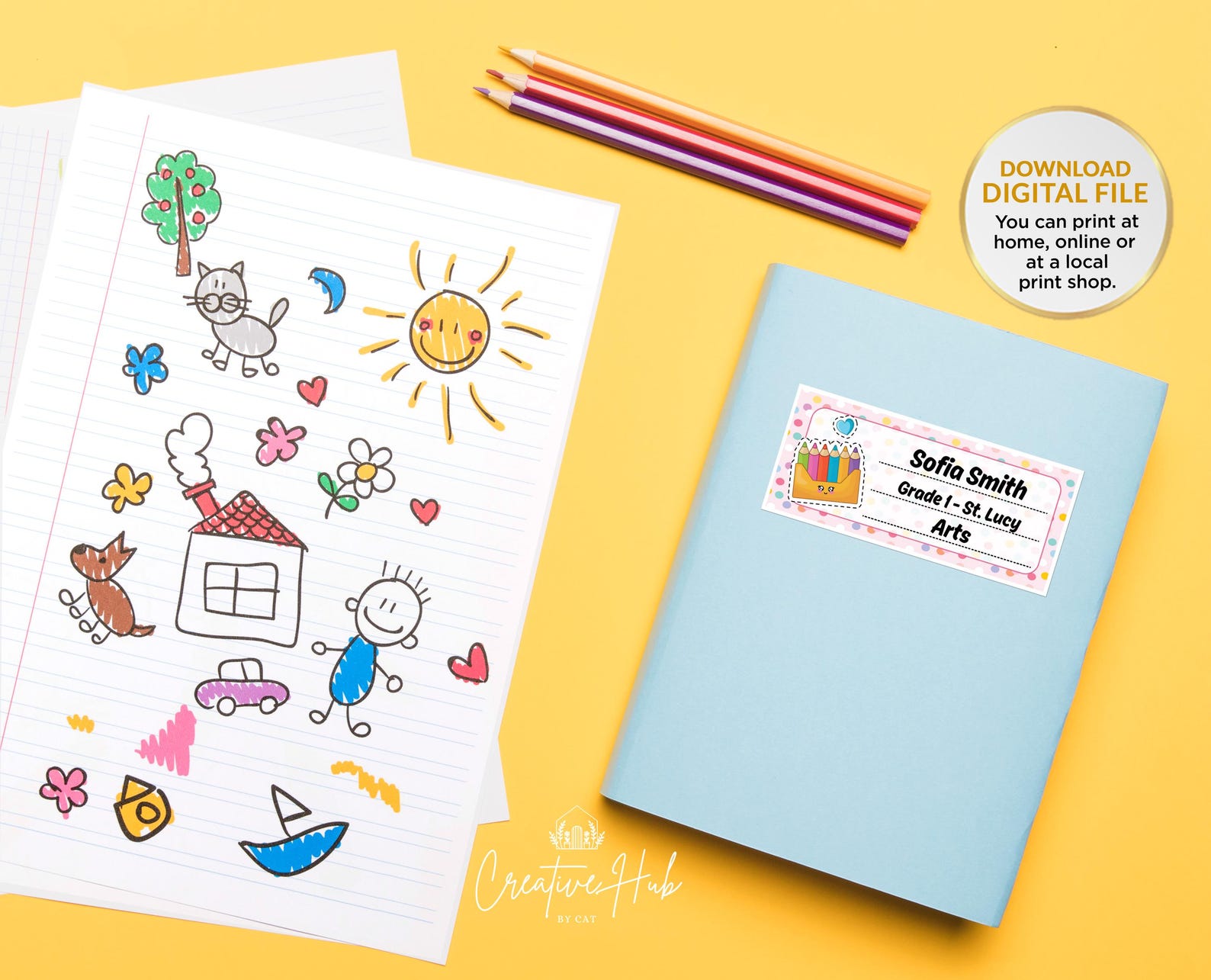 Student Name Sticker Template, Student Name Sticker Printable Template ...