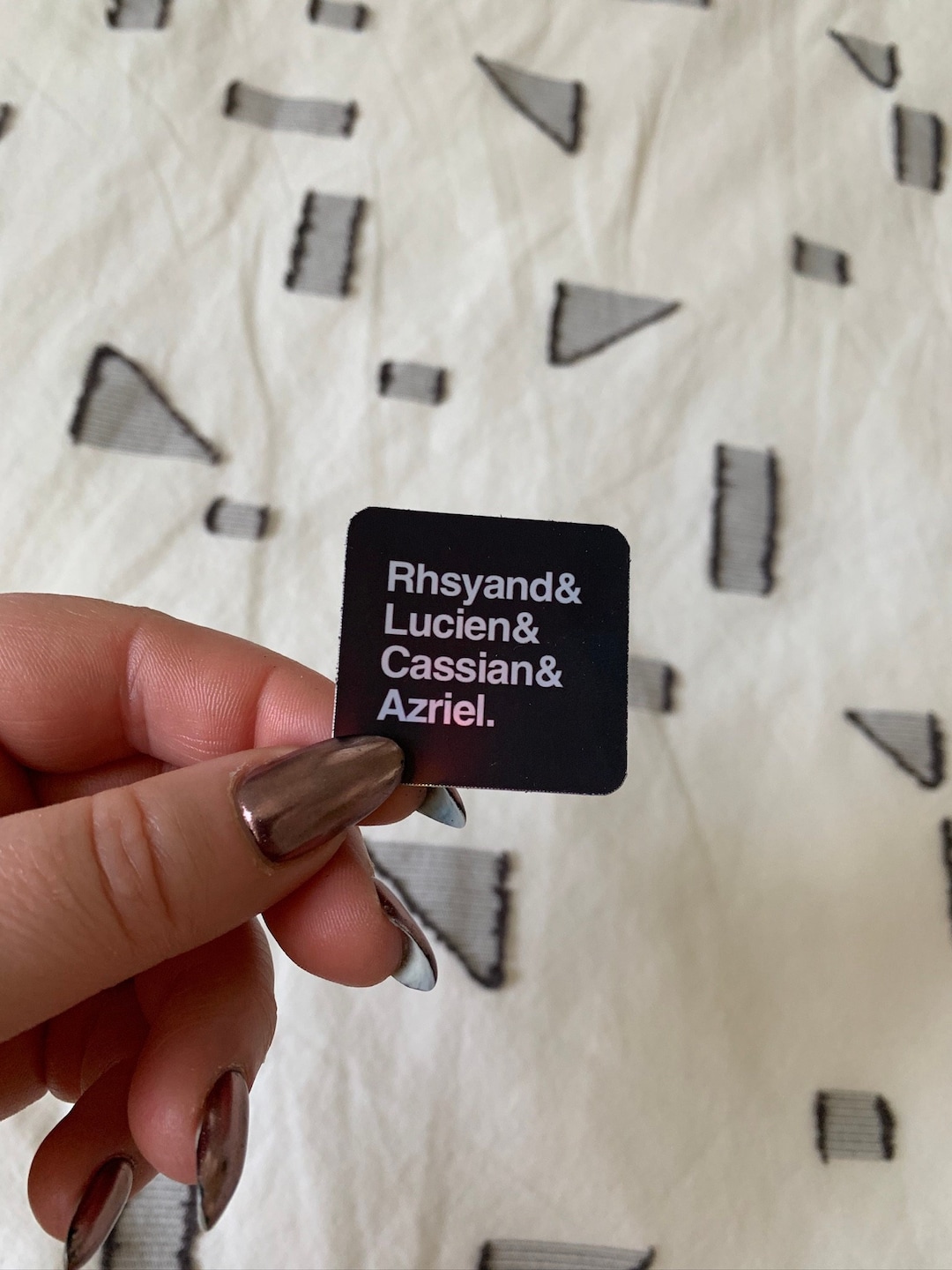 Acotar Name Holographic Sticker Rhysand and Lucien and Cassian and ...