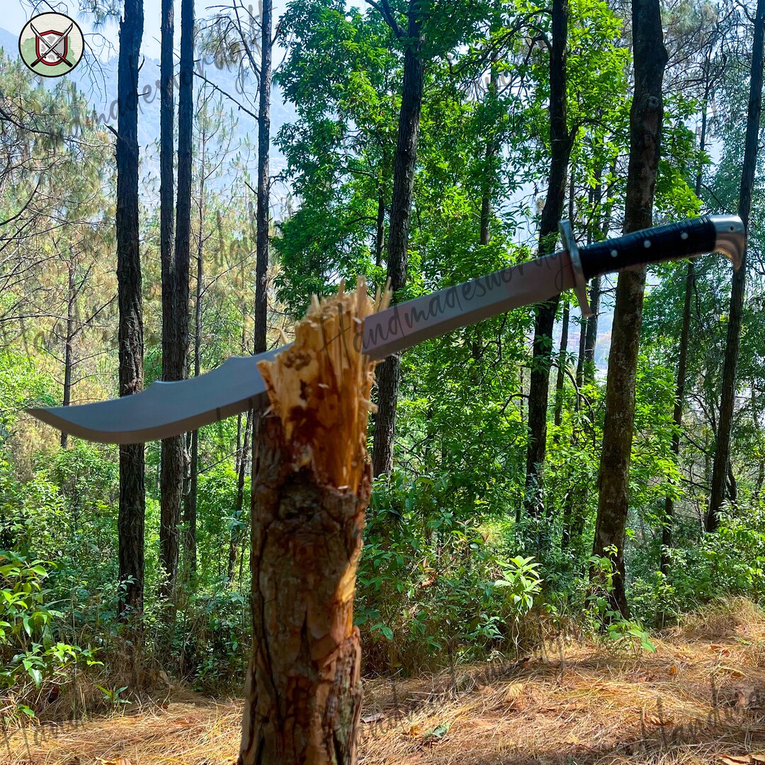 21-inch Blade Jungle Sword Hand-forged & Heat Treated Fully Functional ...