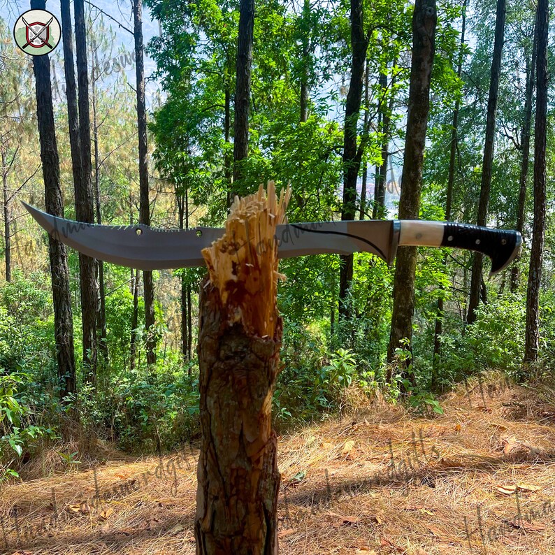 28-inch Blade Large Jungle Hunting Sword Functional Hand-forged Heat ...