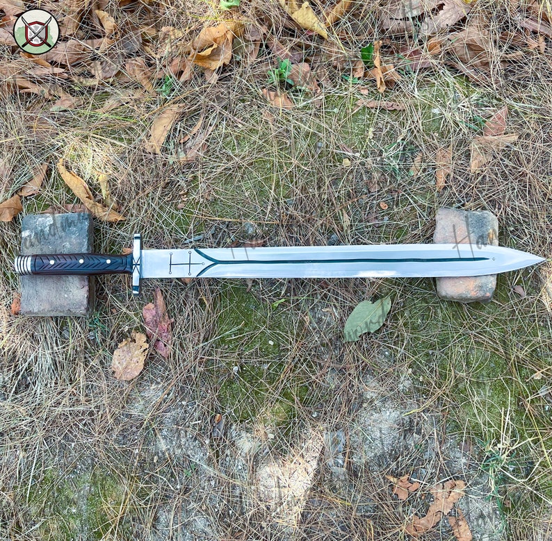 Custom Handmade Swords: Handcrafted in Nepal, 29 5160 Blade, Medieval Style Complete With Knife ...