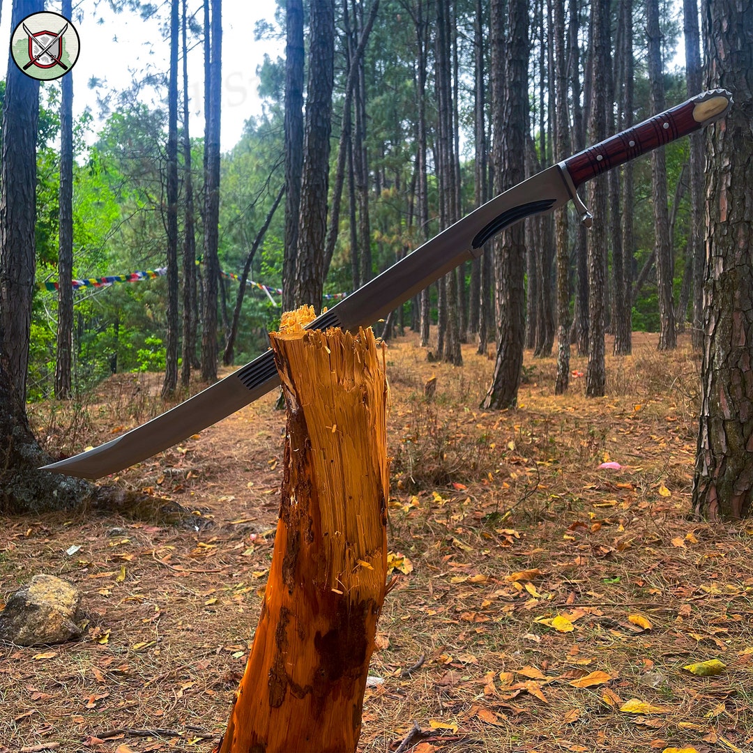 Handforged 29-inch Sword: Crafted From 5160 Carbon Steel and Enhanced ...