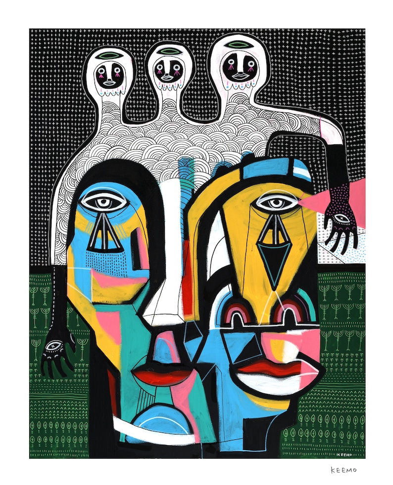 Keemo Signed Wall Fine Art Print | Voice in Your Head | Frame Optional ...