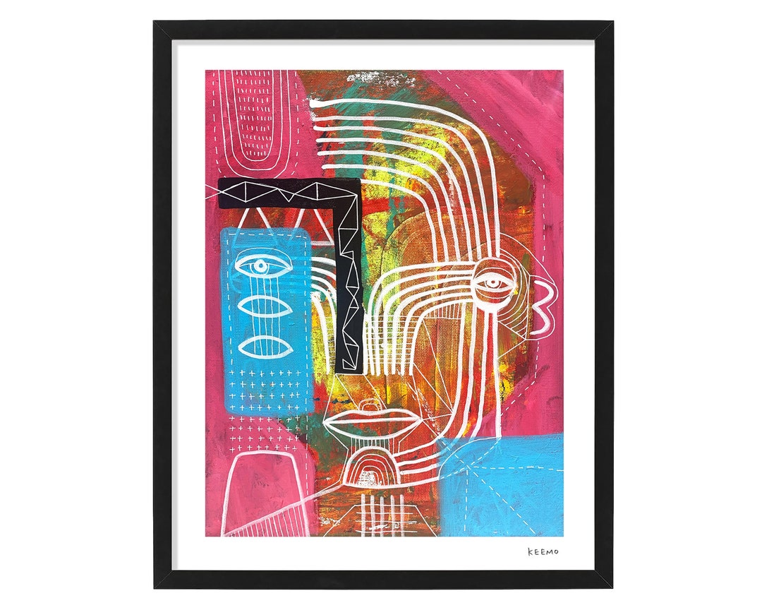 Keemo Signed Wall Fine Art Print | Pink | Frame Optional | Modern ...