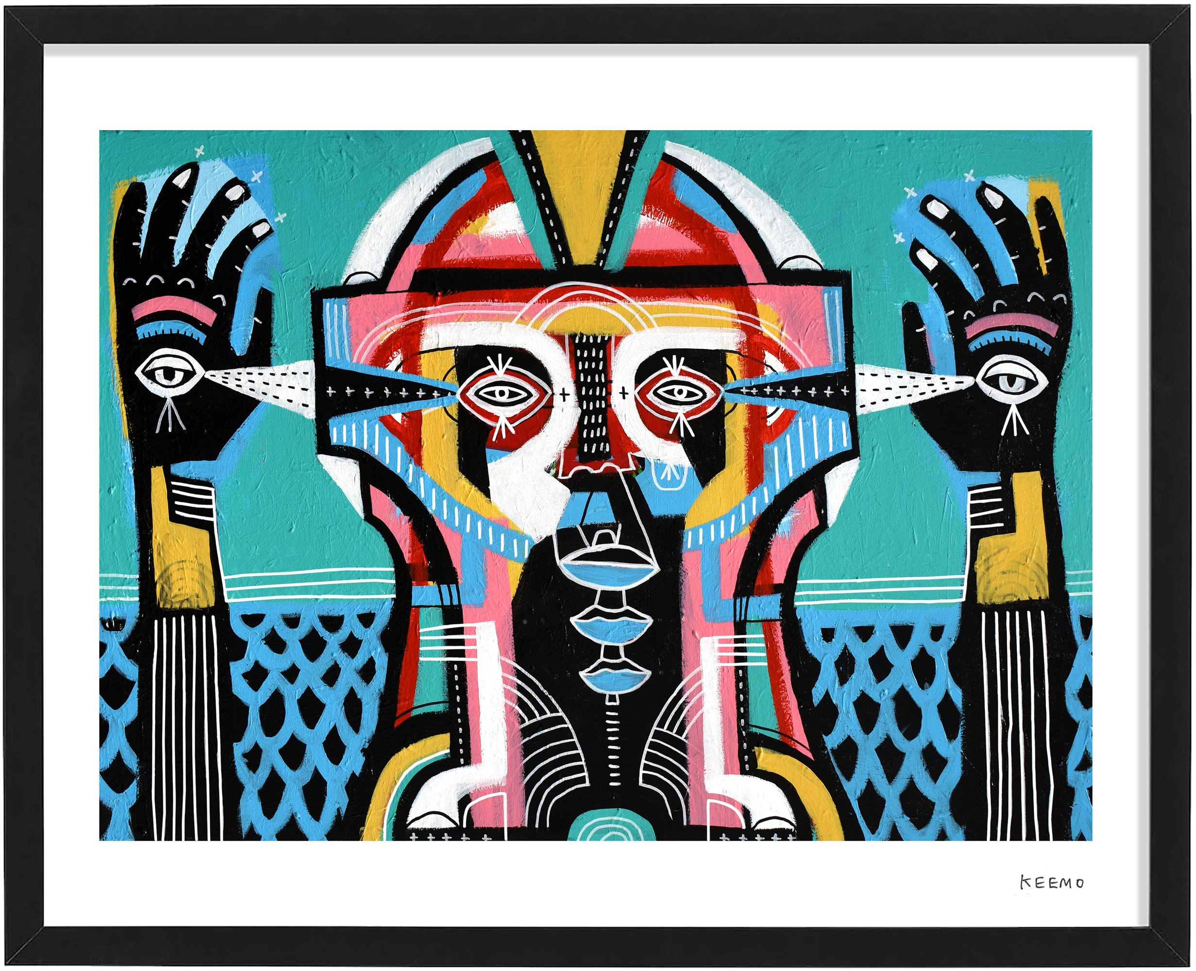Keemo Signed Wall Fine Art Print Hands to Hold the Future Frame ...
