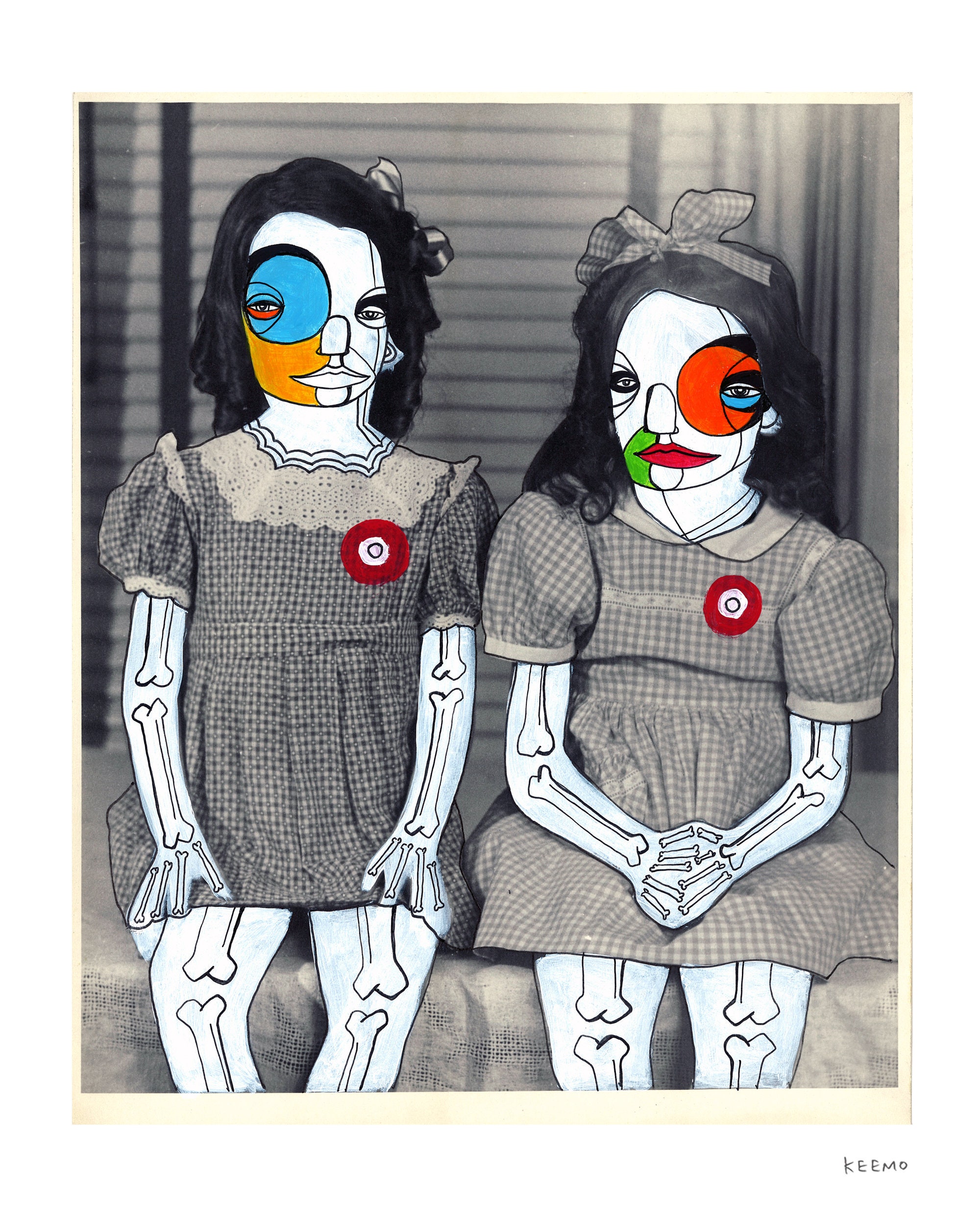 Keemo Signed Wall Fine Art Print Bones 2013 Frame Optional Modern ...