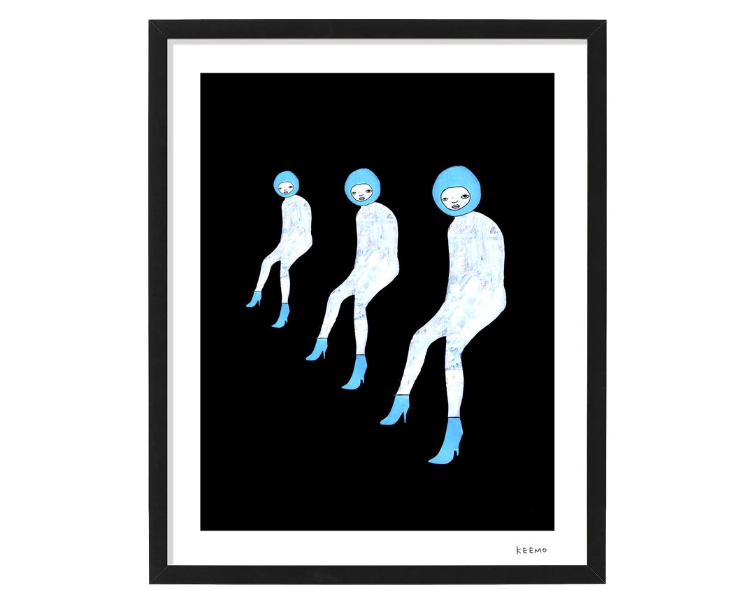 Keemo Signed Wall Fine Art Print | Space Girl | Frame Optional | Modern ...