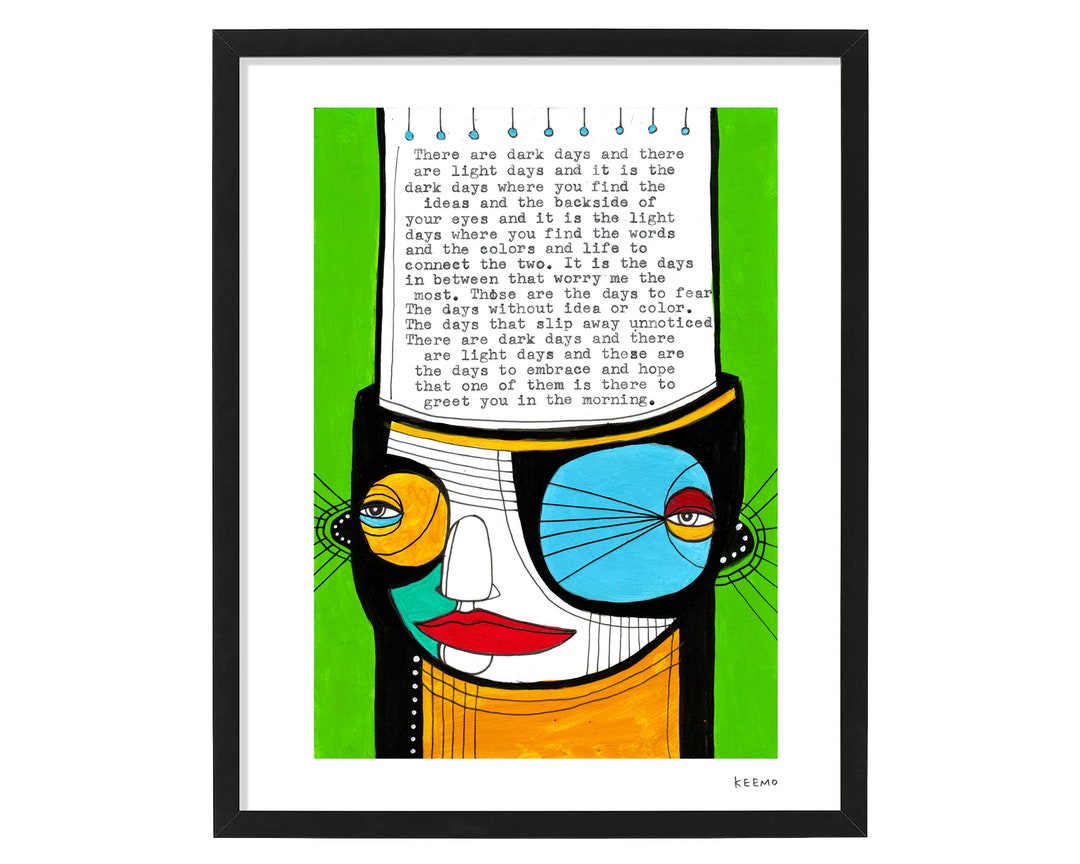 Keemo Signed Wall Fine Art Print | Typewriter Art - Dark Days - 2012 ...