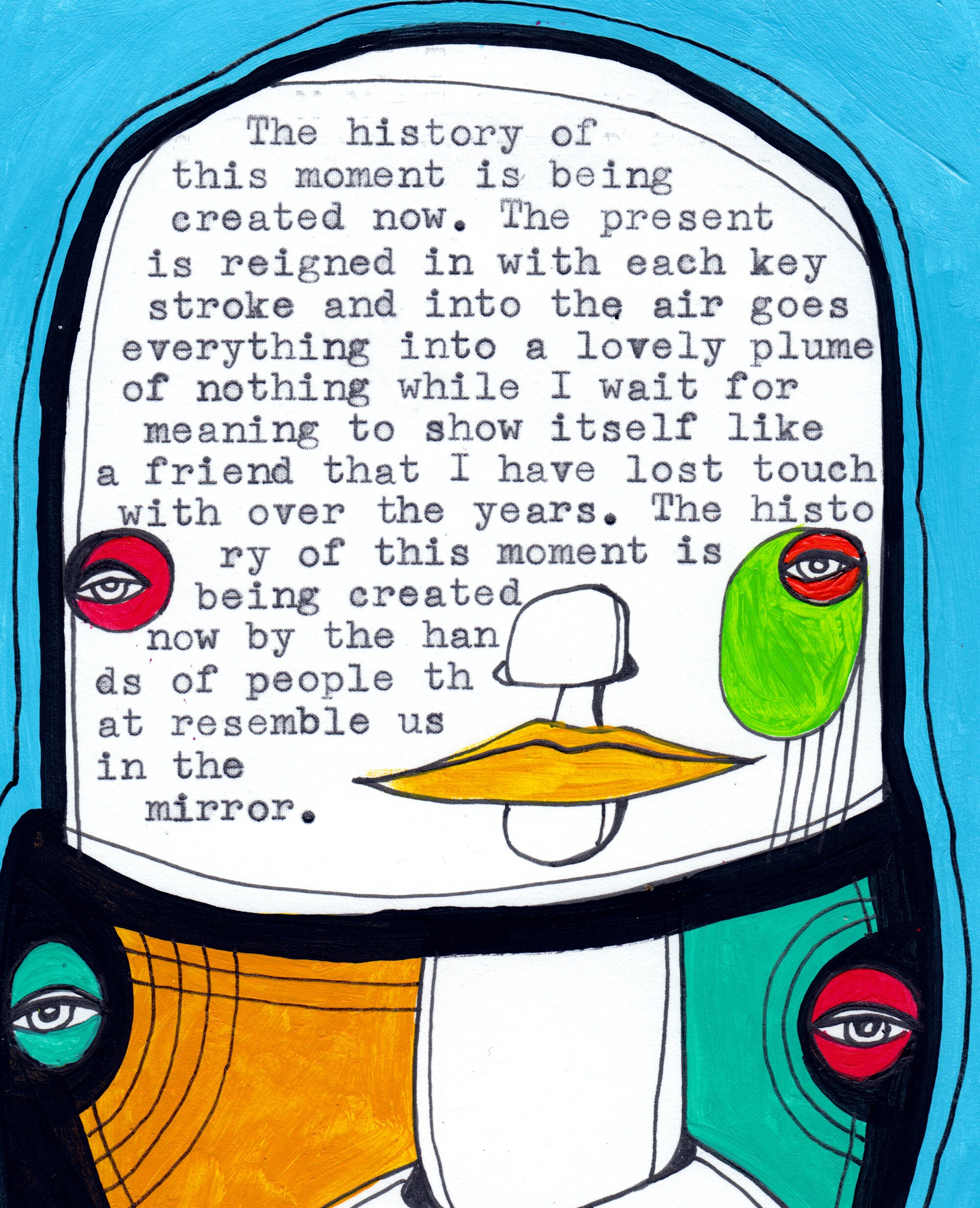 Keemo Signed Wall Fine Art Print Typewriter Art 2012 Frame Optional ...