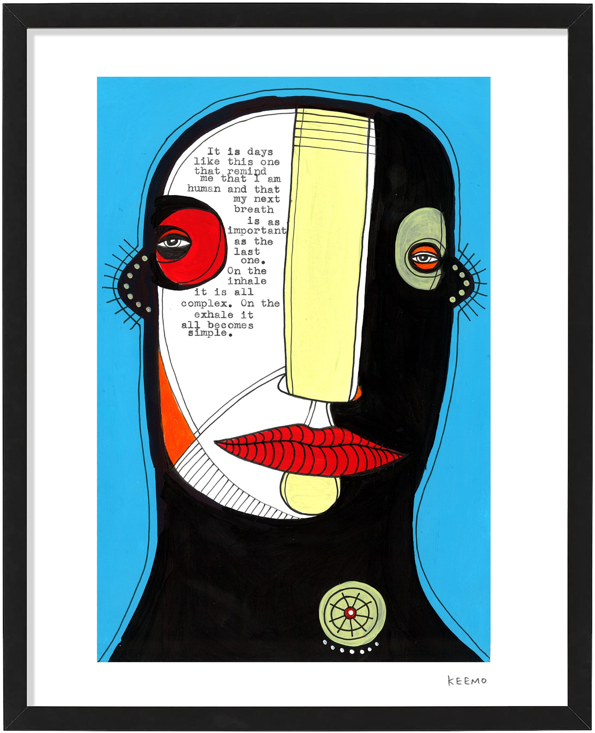 Keemo Signed Wall Fine Art Print | Typewriter Art 2012 | Frame Optional ...