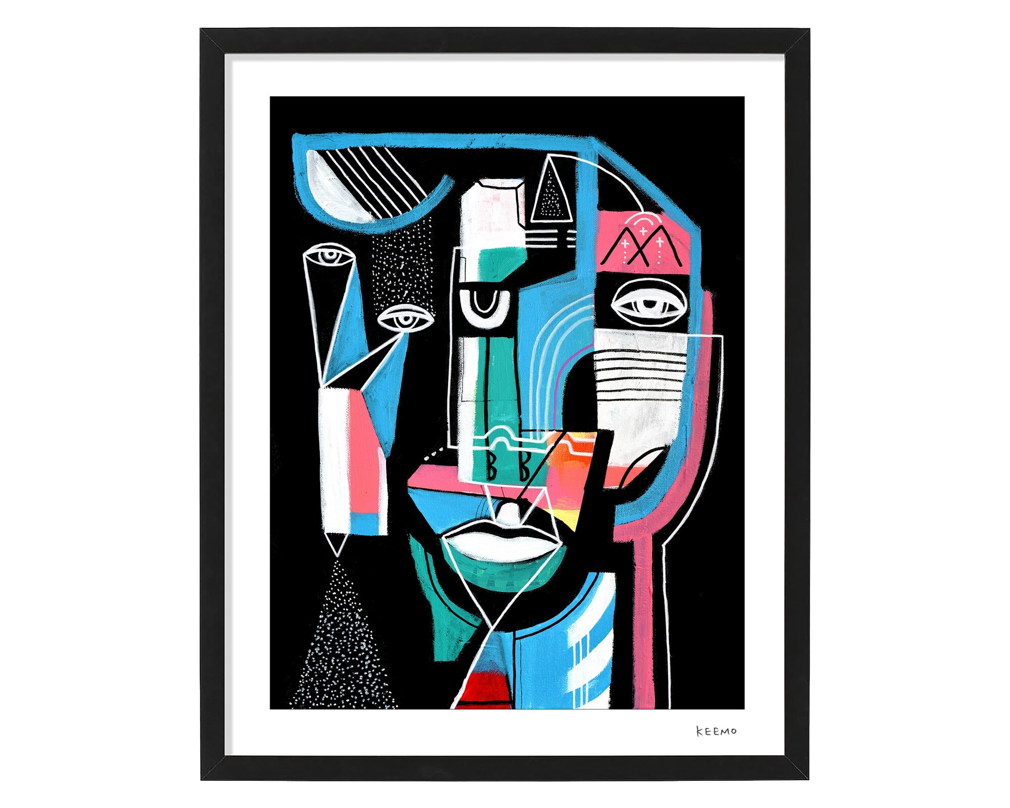 Keemo Signed Wall Fine Art Print Restricted Frame Optional Modern ...