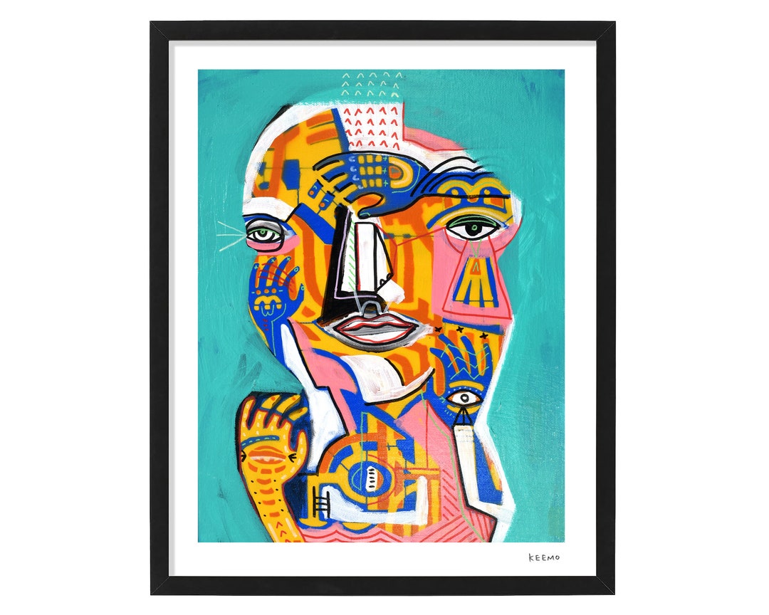 Keemo Signed Wall Fine Art Print | Holding #6 | Frame Optional | Modern ...
