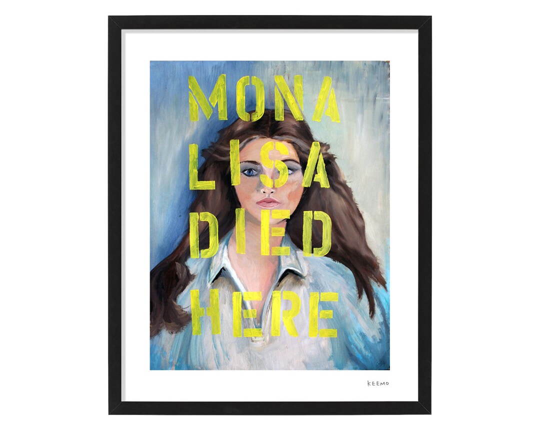 Keemo Signed Wall Fine Art Print | Mona Lisa 1991 | Frame Optional ...