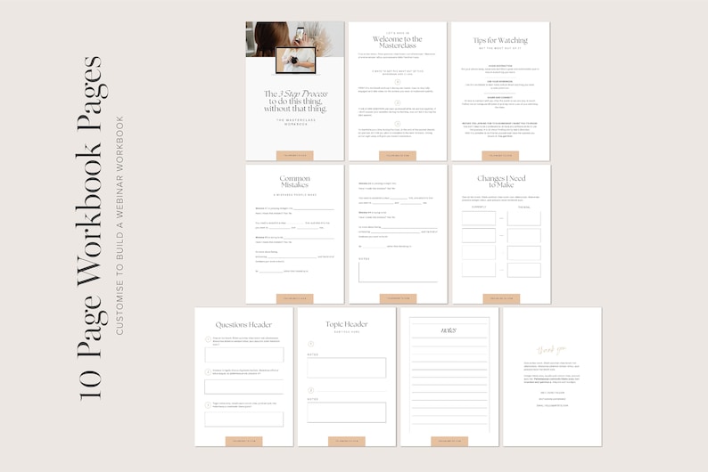 Editable Canva Webinar Workshop Workbook Template Customisable ...
