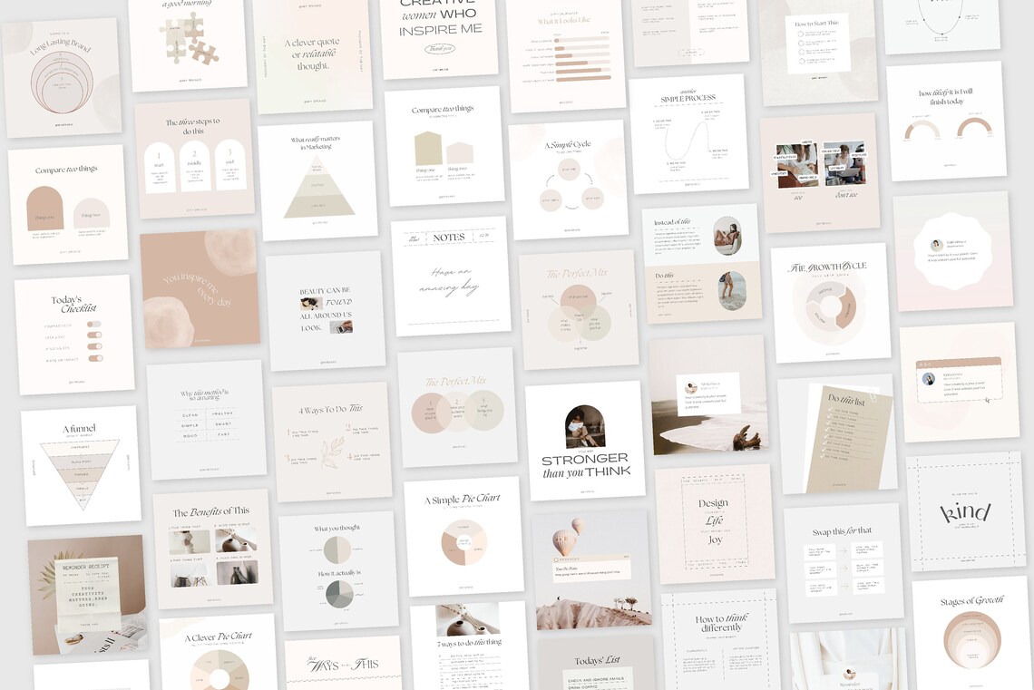 Instagram Shareable Canva Templates 200 Feed and Stories Graphics ...