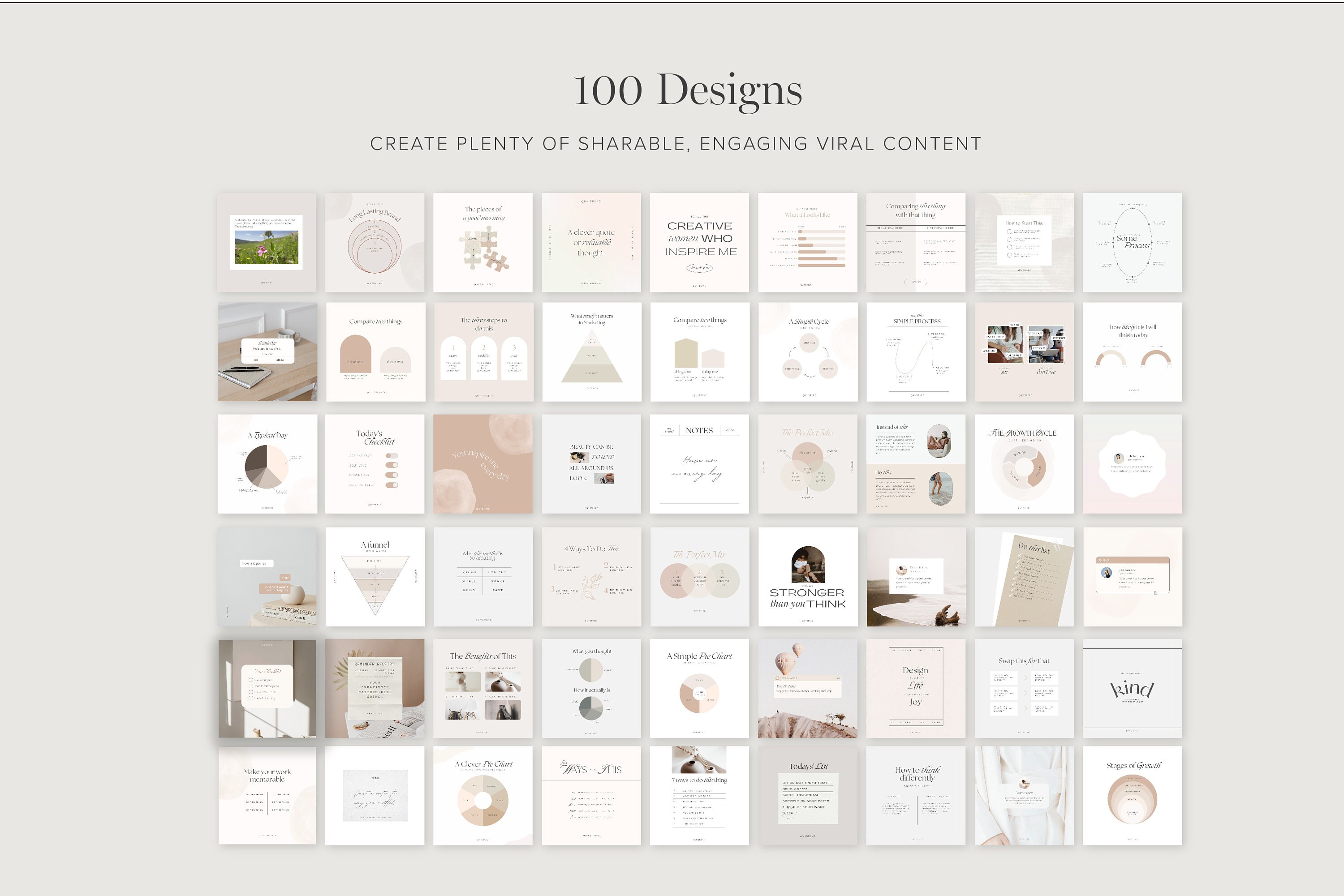 Instagram Shareable Canva Templates 200 Feed and Stories Graphics ...