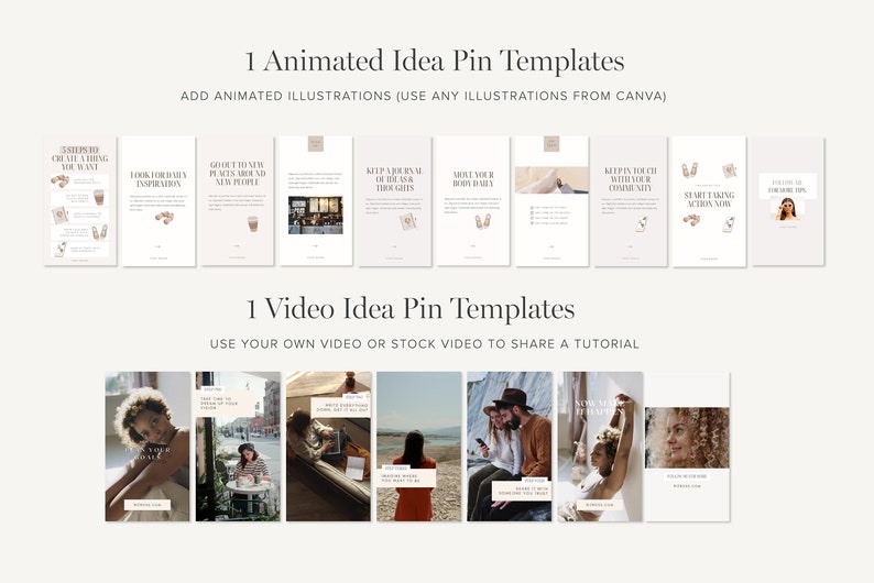 Pinterest Idea Pin Canva Templates for Business Content - Etsy
