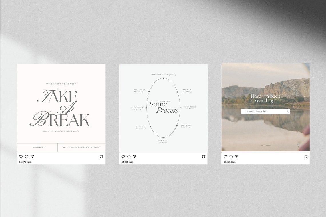 Instagram Shareable Canva Templates 200 Feed and Stories Graphics ...