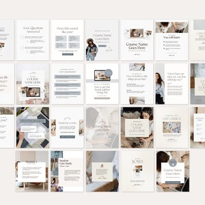Course Creator Bundle Canva Templates | Webinar and Course Slides ...