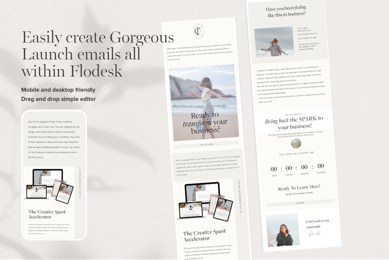 Flodesk Course Launch Email Marketing Template: Digital Product ...