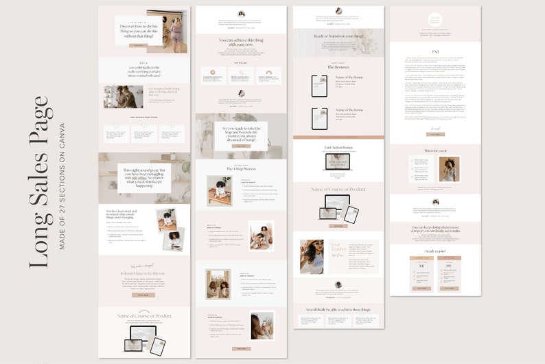 Course Creator Bundle Canva Templates | Webinar and Course Slides ...
