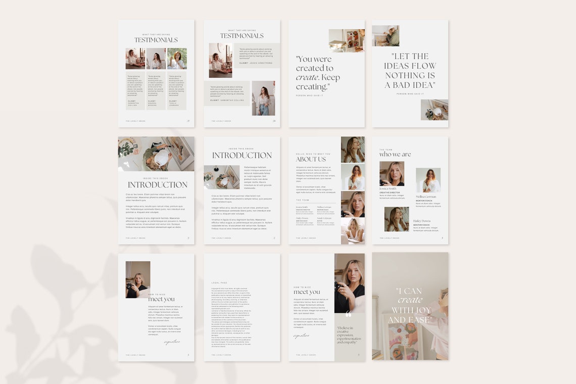 Editable Canva Ebook Template Kit for Creating Guidebook Lead Magnets ...