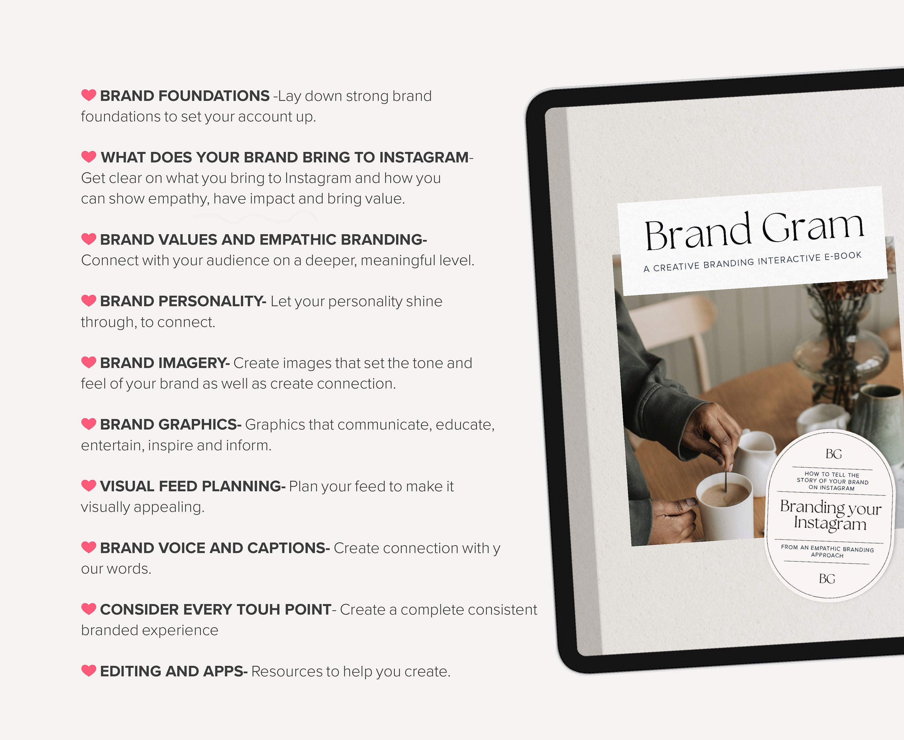 Brand Gram Interactive E-book Journal - Instagram Branding for Business ...