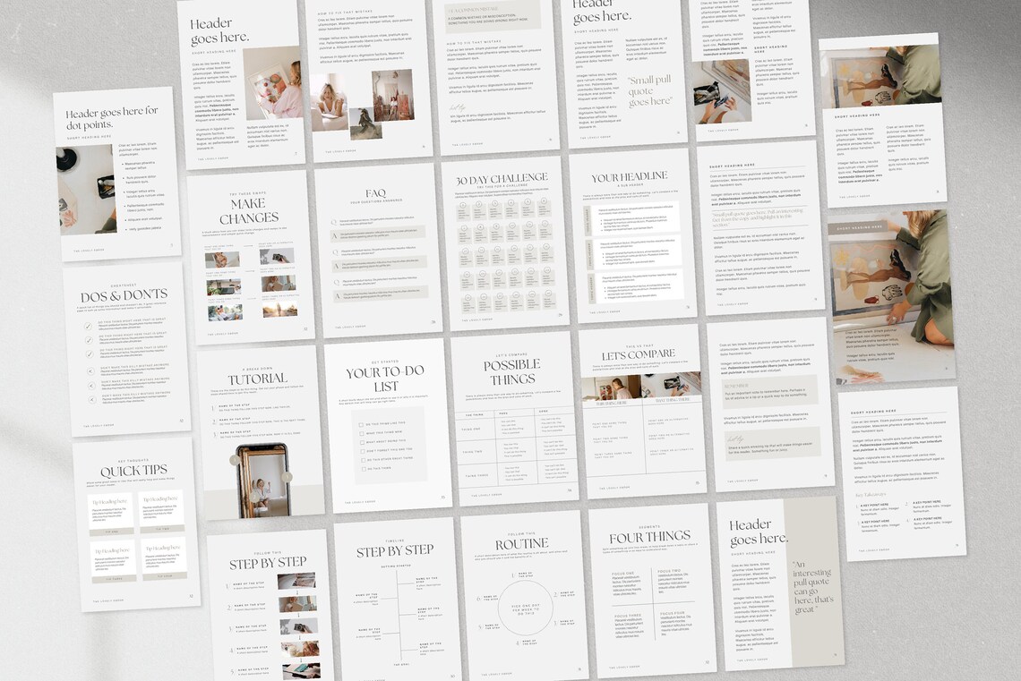 Editable Canva Ebook Template Kit for Creating Guidebook Lead Magnets ...