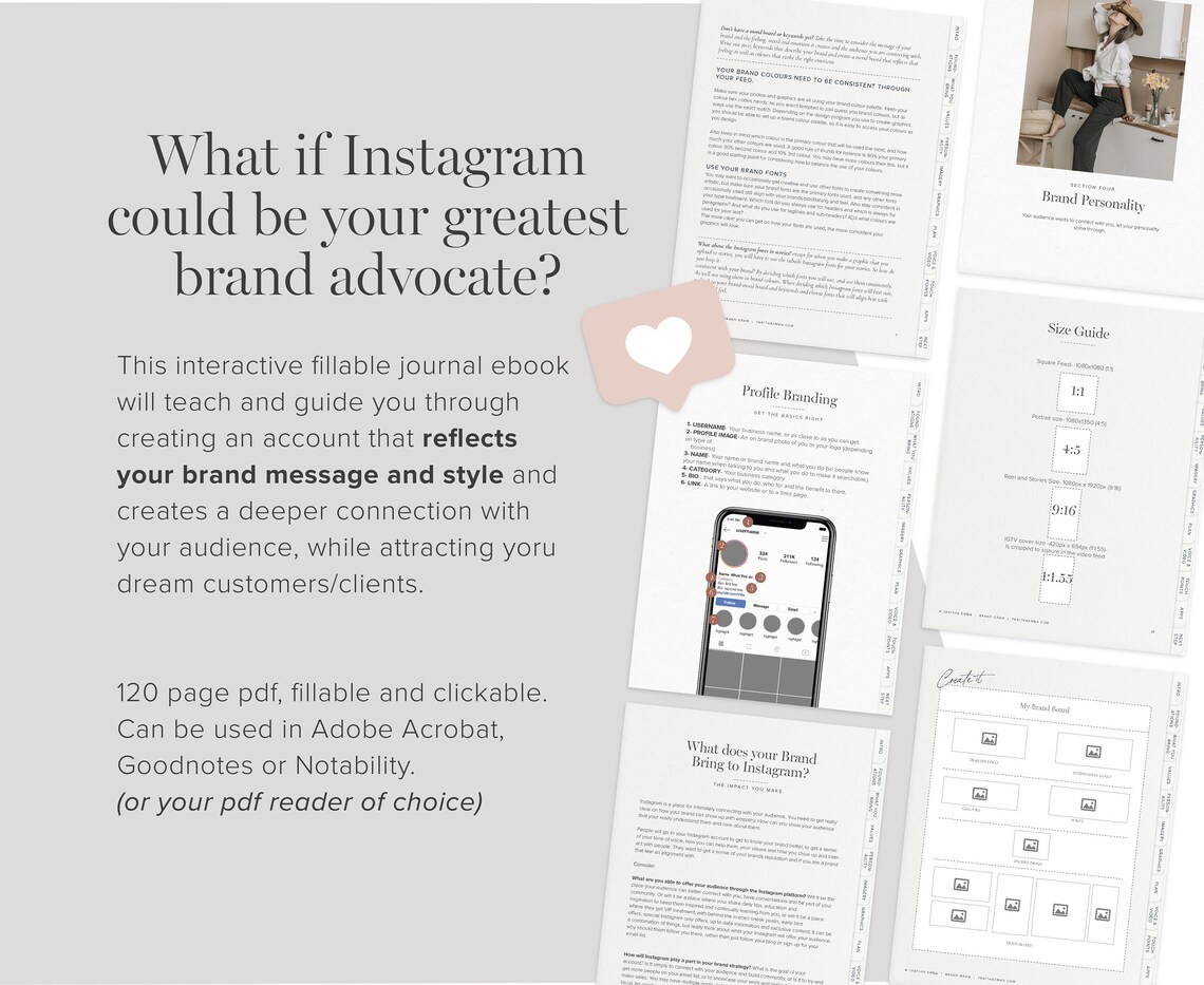 Brand Gram Interactive E-book Journal - Instagram Branding for Business ...