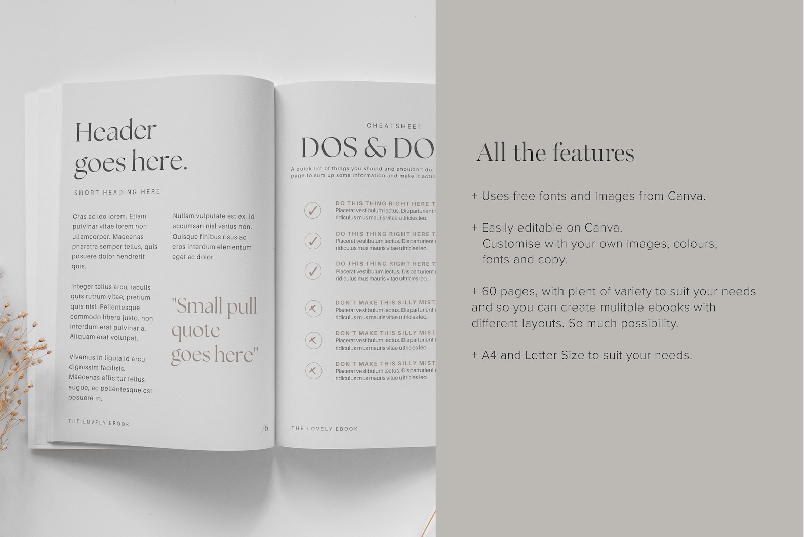 Editable Canva Ebook Template | Kit for Creating Guidebook Lead Magnets ...