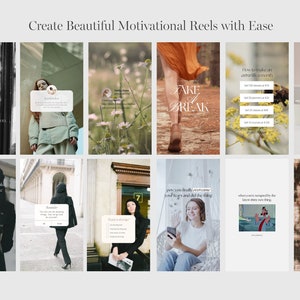 Instagram Video Reel Templates Motivational Quote Reels for Canva ...