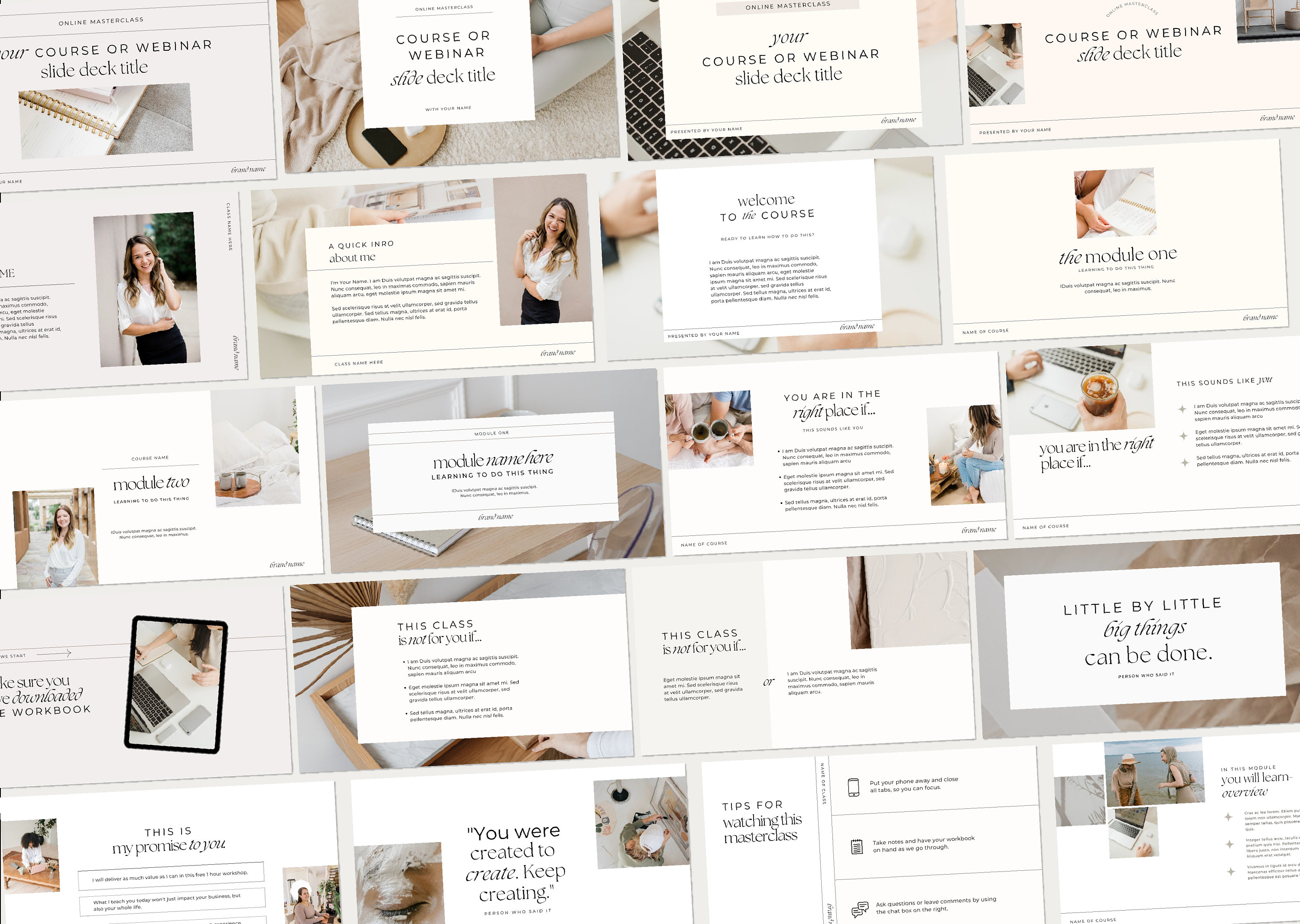 Webinar, Masterclass and Course Presentation Slide Deck | 100 Slides ...