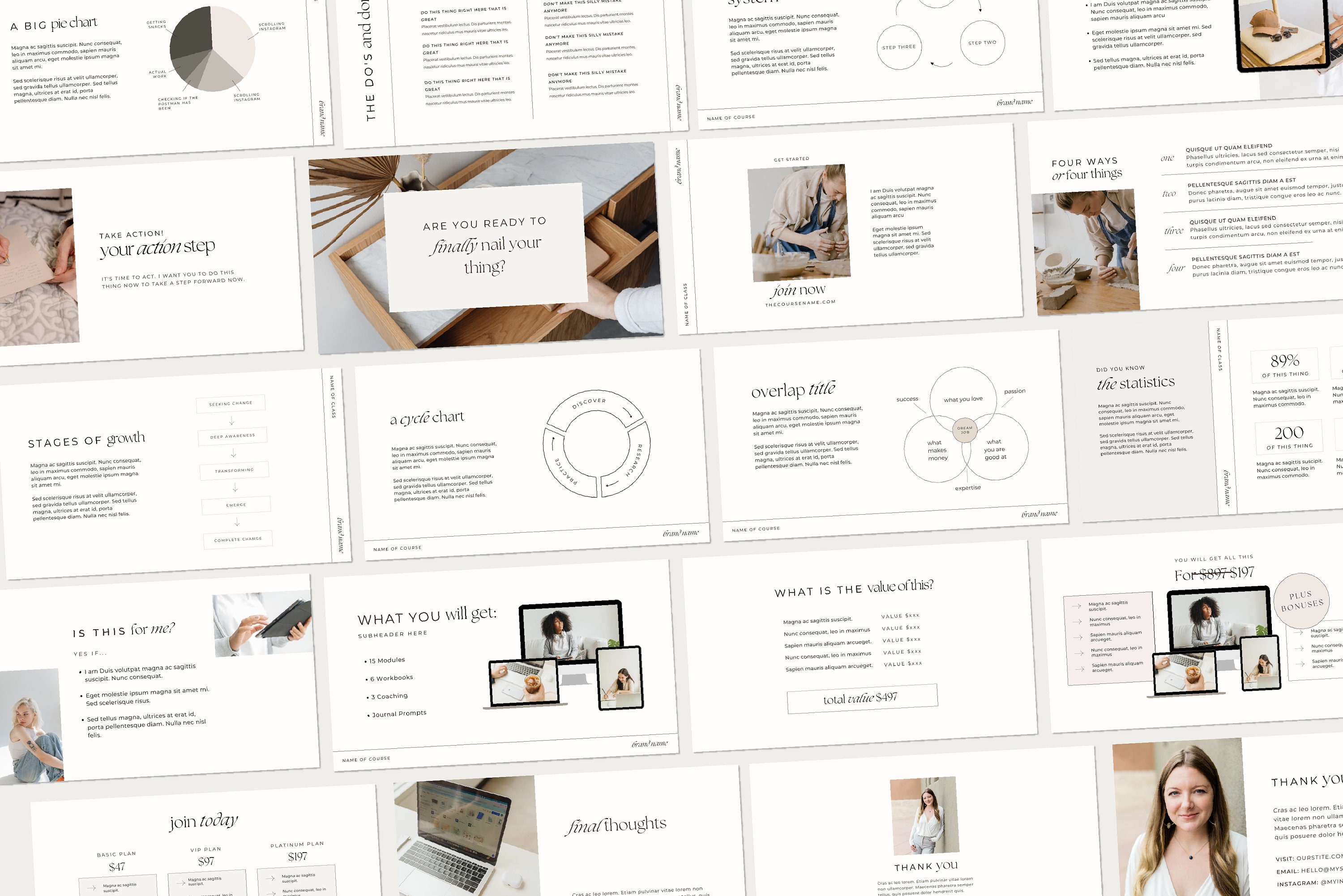 Webinar, Masterclass and Course Presentation Slide Deck | 100 Slides ...