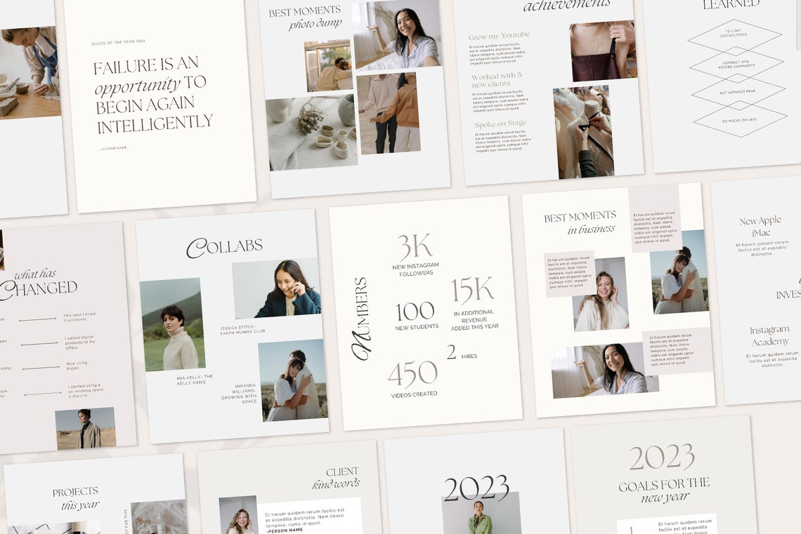 Year in Review Recap Celebration Highlights and Memories for Business ...