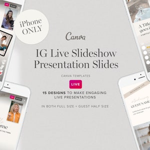 Instagram Live Presentation Slides Templates for Canva | Livestream ...