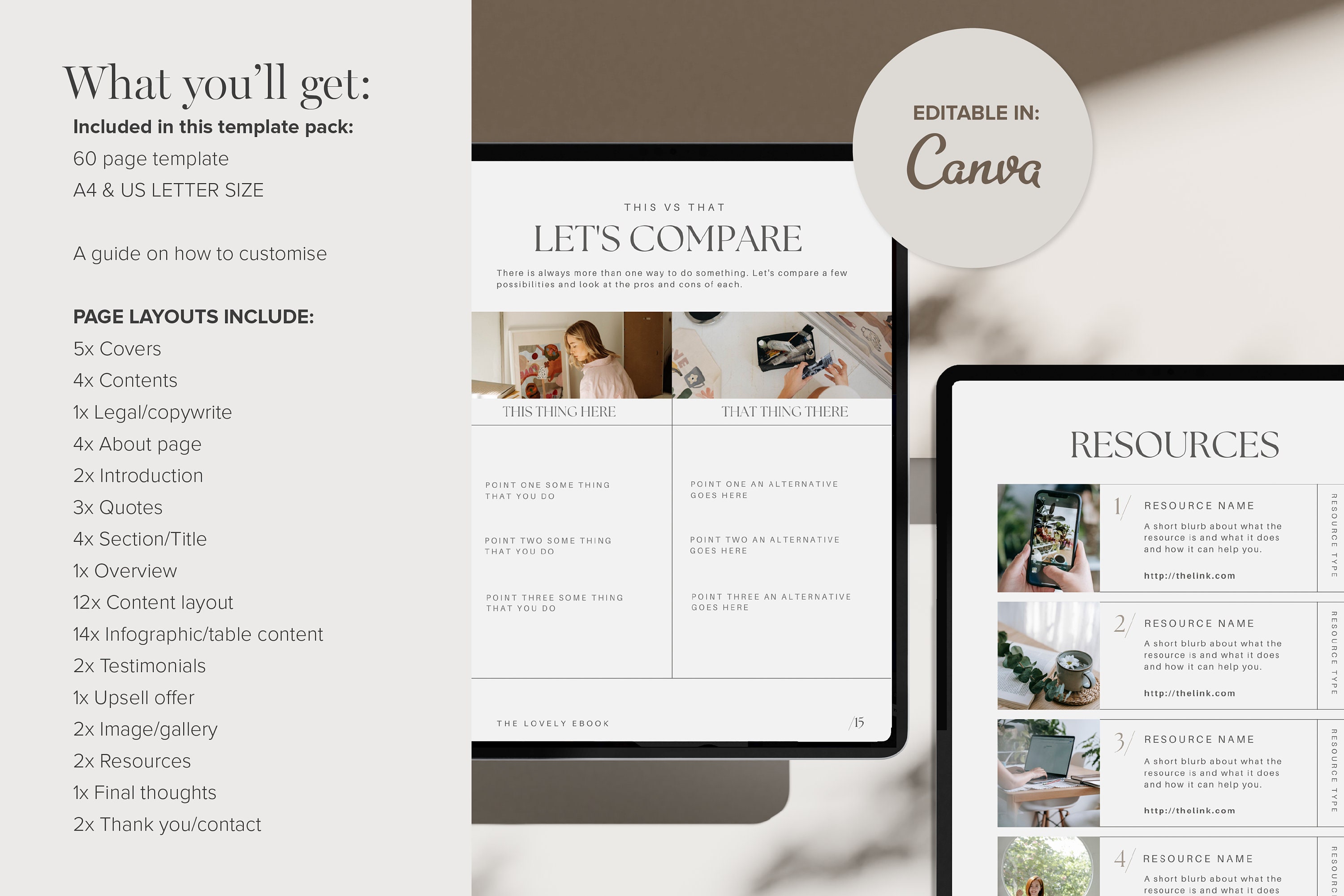 Editable Canva Ebook Template | Kit for Creating Guidebook Lead Magnets ...