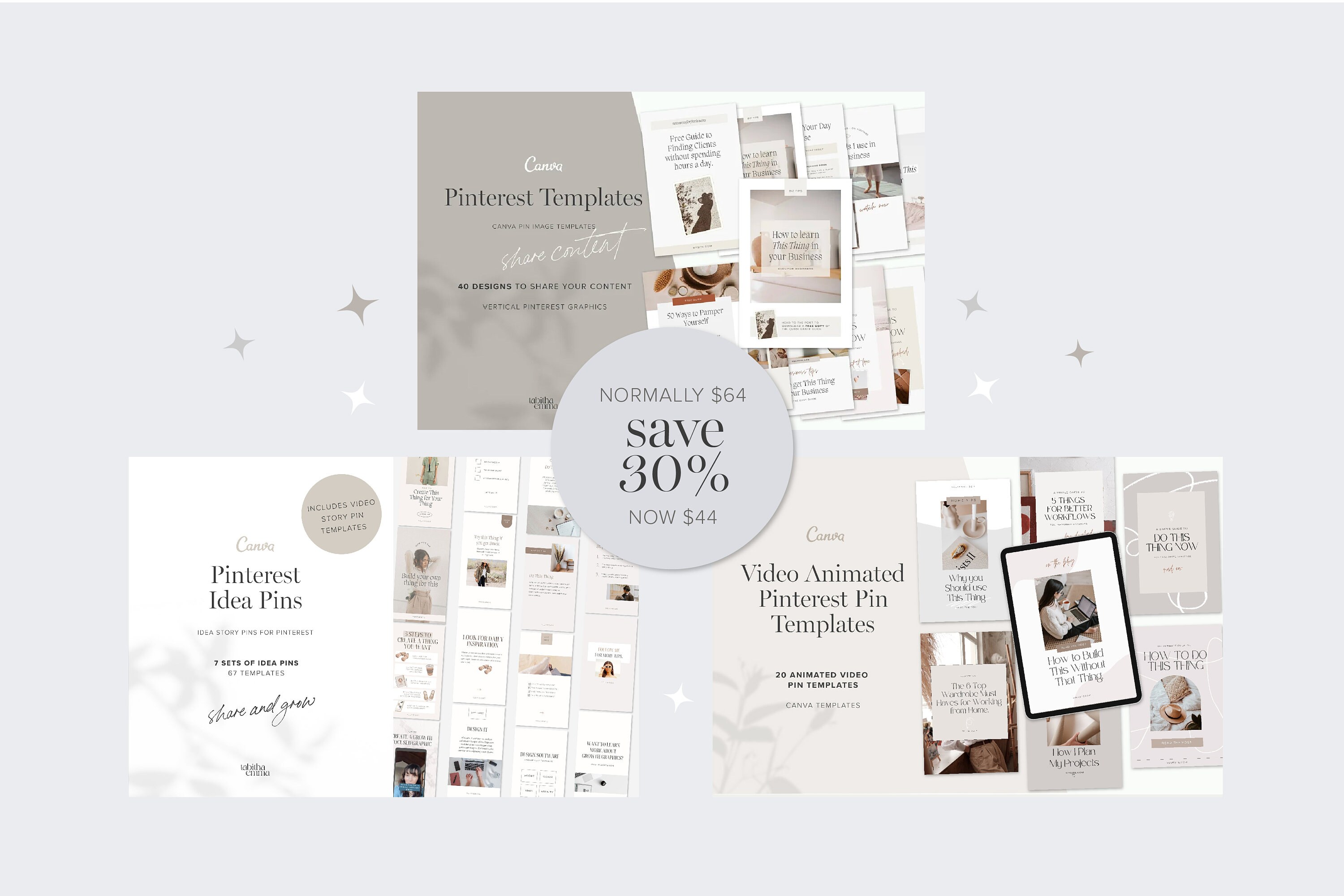 Pinterest Pin Templates BUNDLE for Canva Canva Pin Templates, Pinterest ...