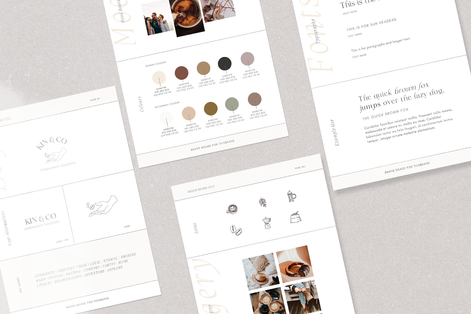 Brand Boards - Style Tiles Templates | Editable Brand Board Templates ...