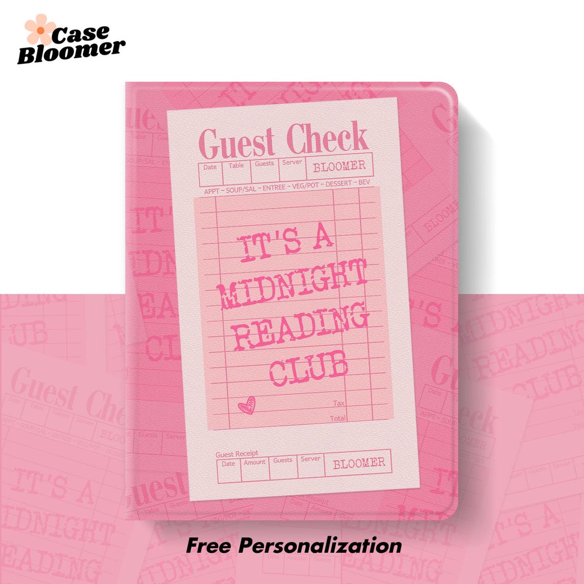 Personalized Hot Pink Guest Check iPad Case iPad Pro 13 12.9 11 Air6/7 ...